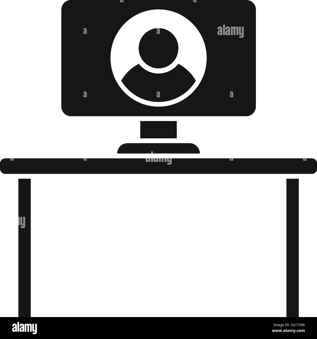 Video chat remote education Black and White Stock Photos & Images - Alamy
