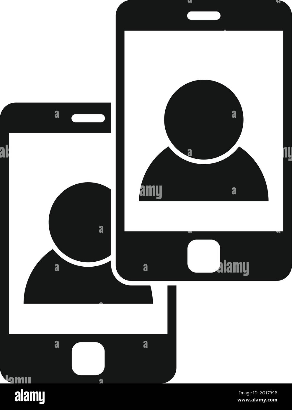 Phones video call icon, simple style Stock Vector Image & Art - Alamy