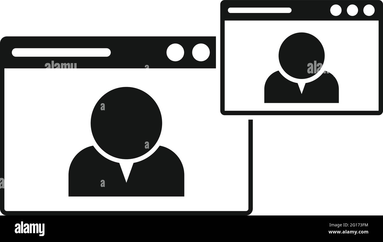 Video chat window on computer Stock Vector Images - Alamy