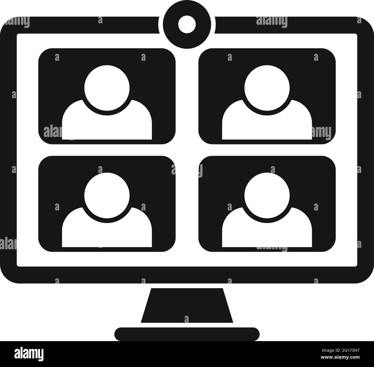 Friends video call icon, simple style Stock Vector Image & Art - Alamy