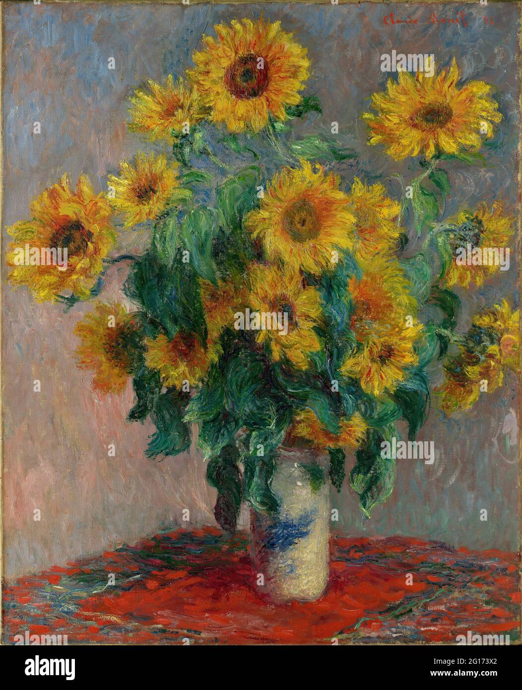 Claude Monet - Bouquet of Sunflowers Stock Photo - Alamy