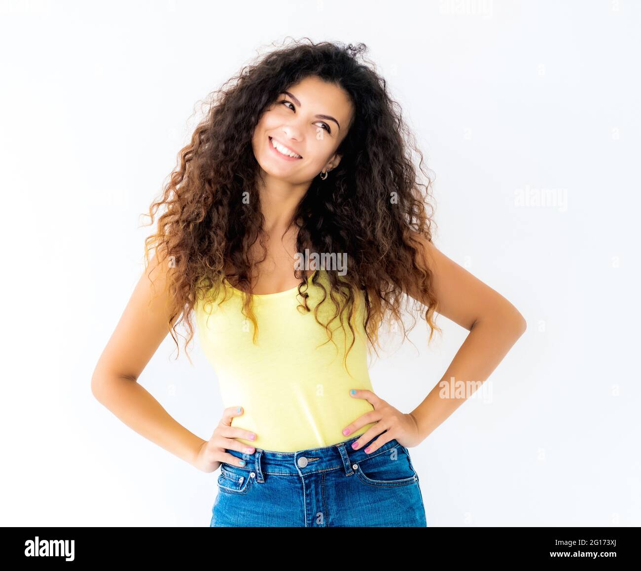 Beautiful smiling girl Stock Photo - Alamy
