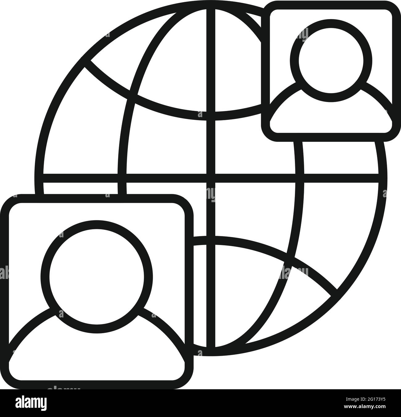 Global video call icon, outline style Stock Vector Image & Art - Alamy