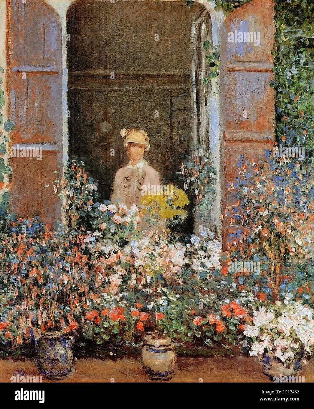 Claude Monet - Camille Monet Window 1873 Stock Photo - Alamy