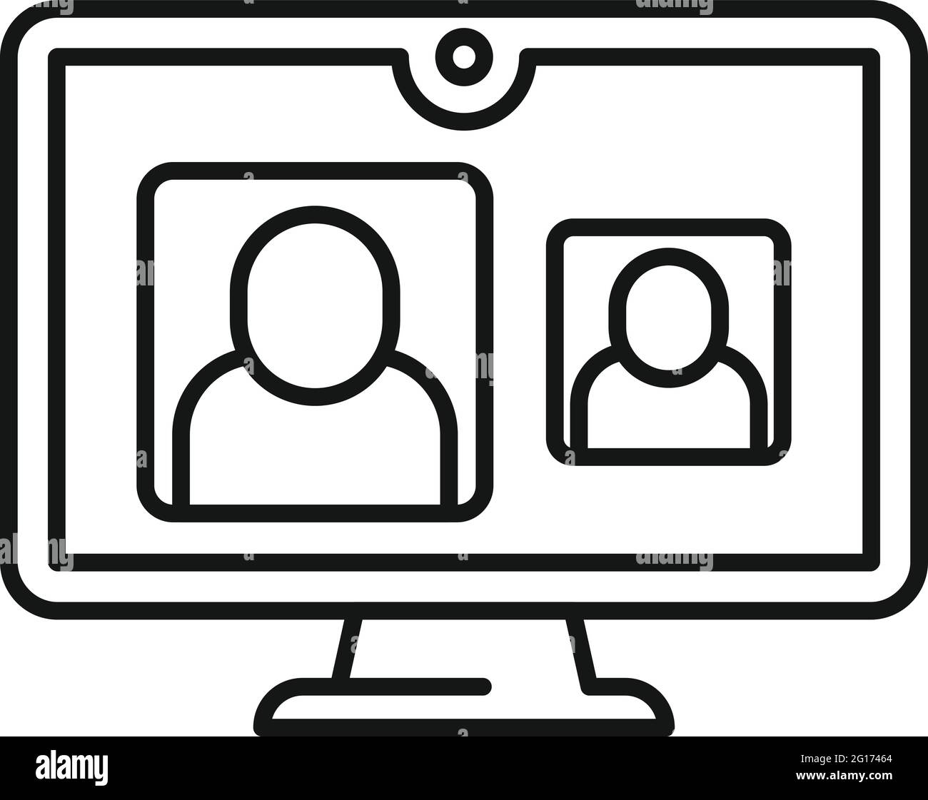 Family video call icon, outline style Stock Vector Image & Art - Alamy