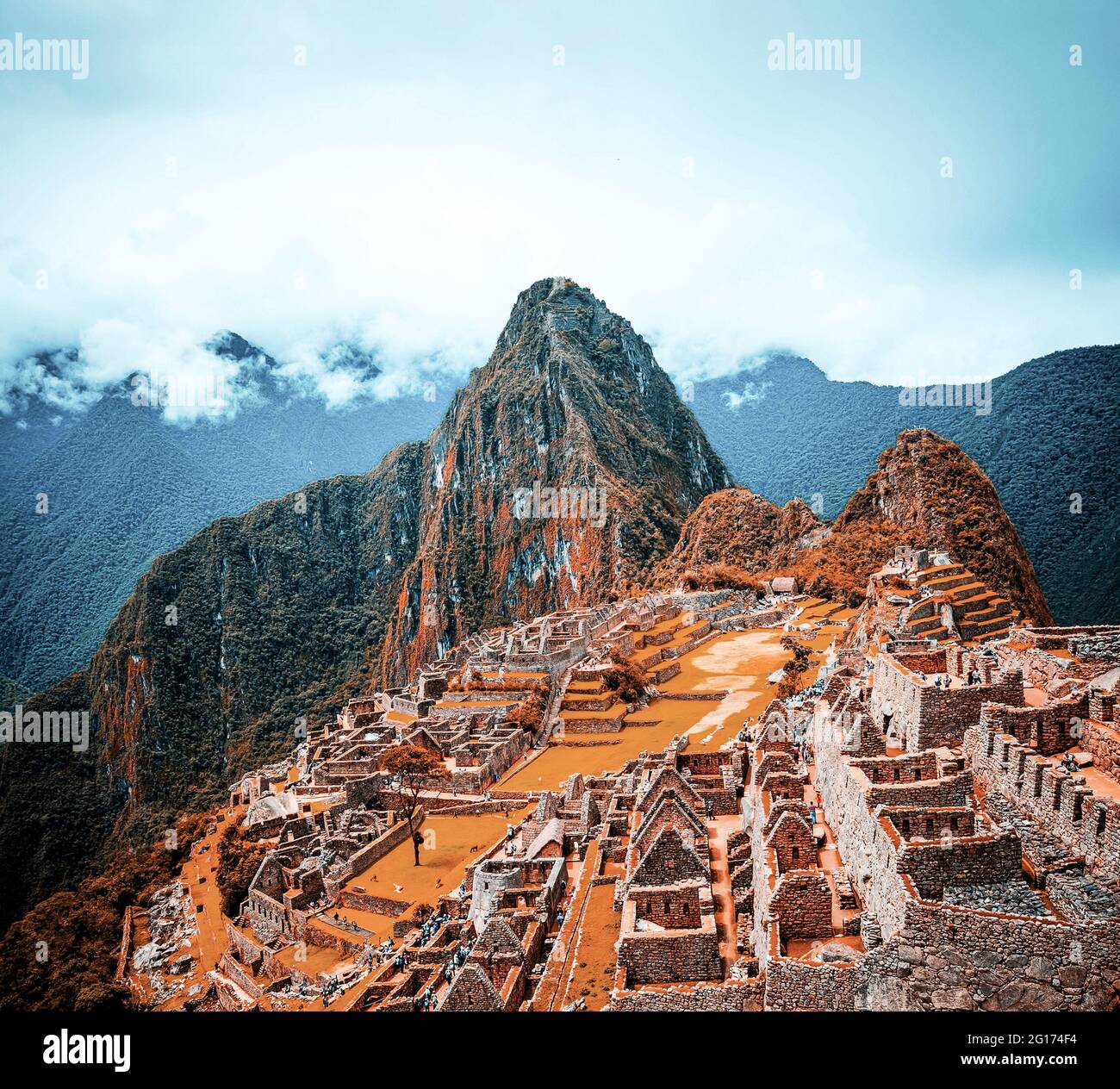 Breathtaking landscape of ancient majestic Machu Picchu city Stock ...