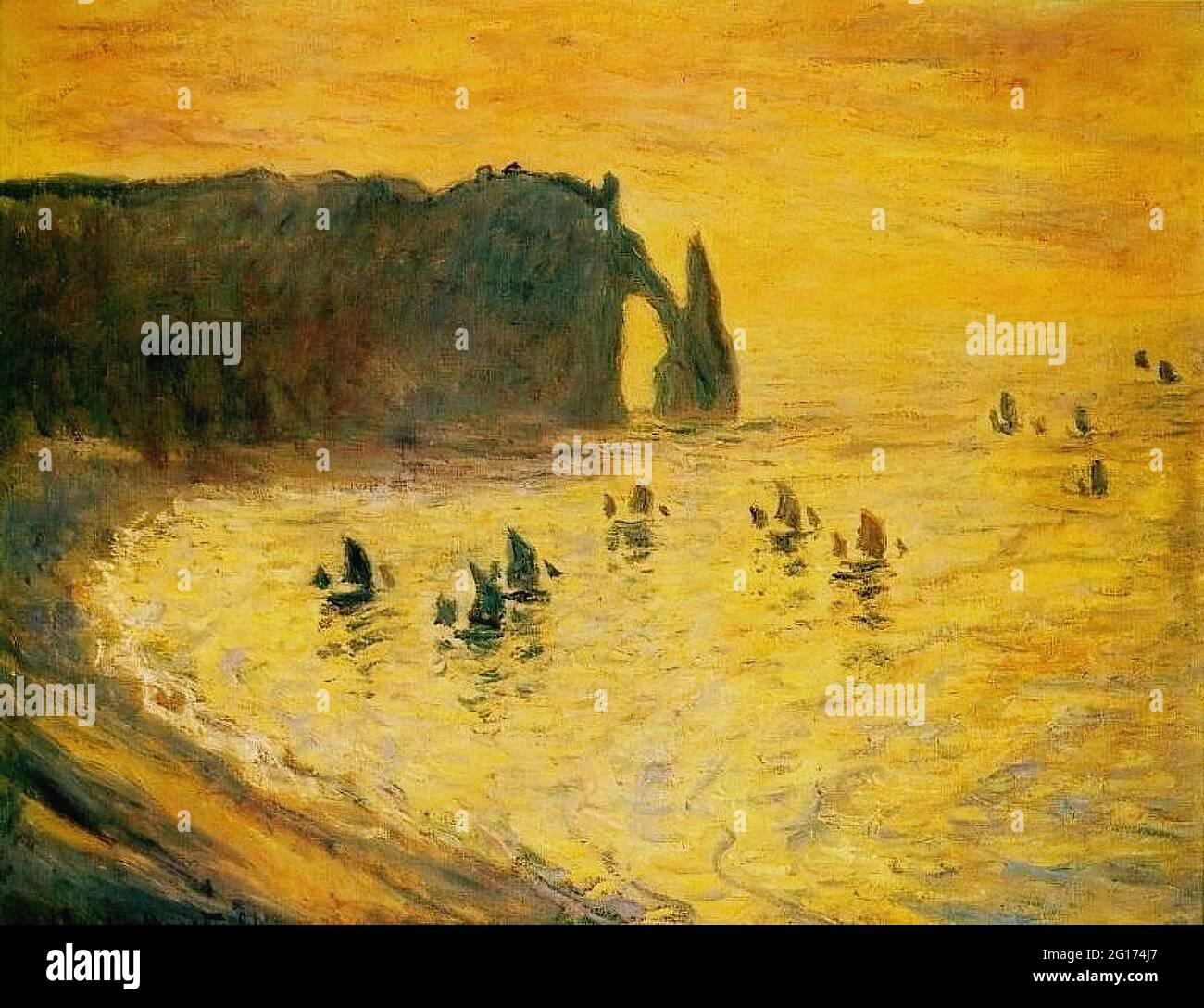Claude Monet - Cliffs Etretat 1886 Stock Photo - Alamy