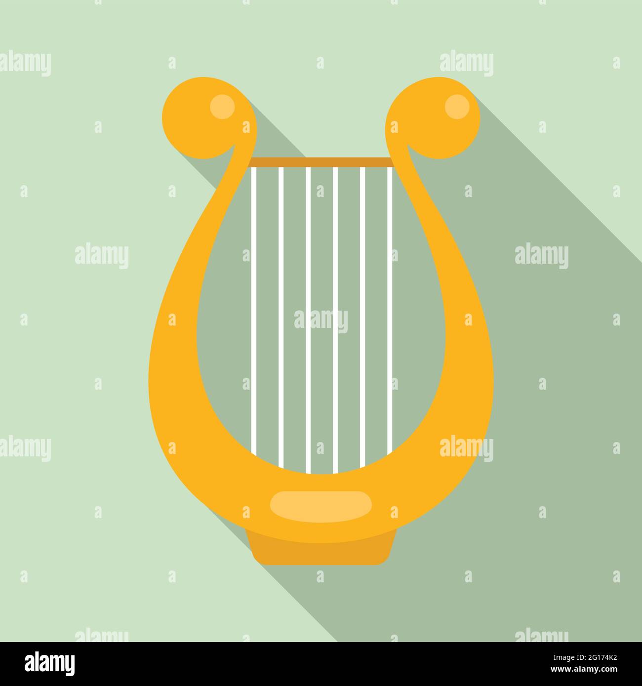 Harp music icon, flat style Stock Vector Image & Art - Alamy