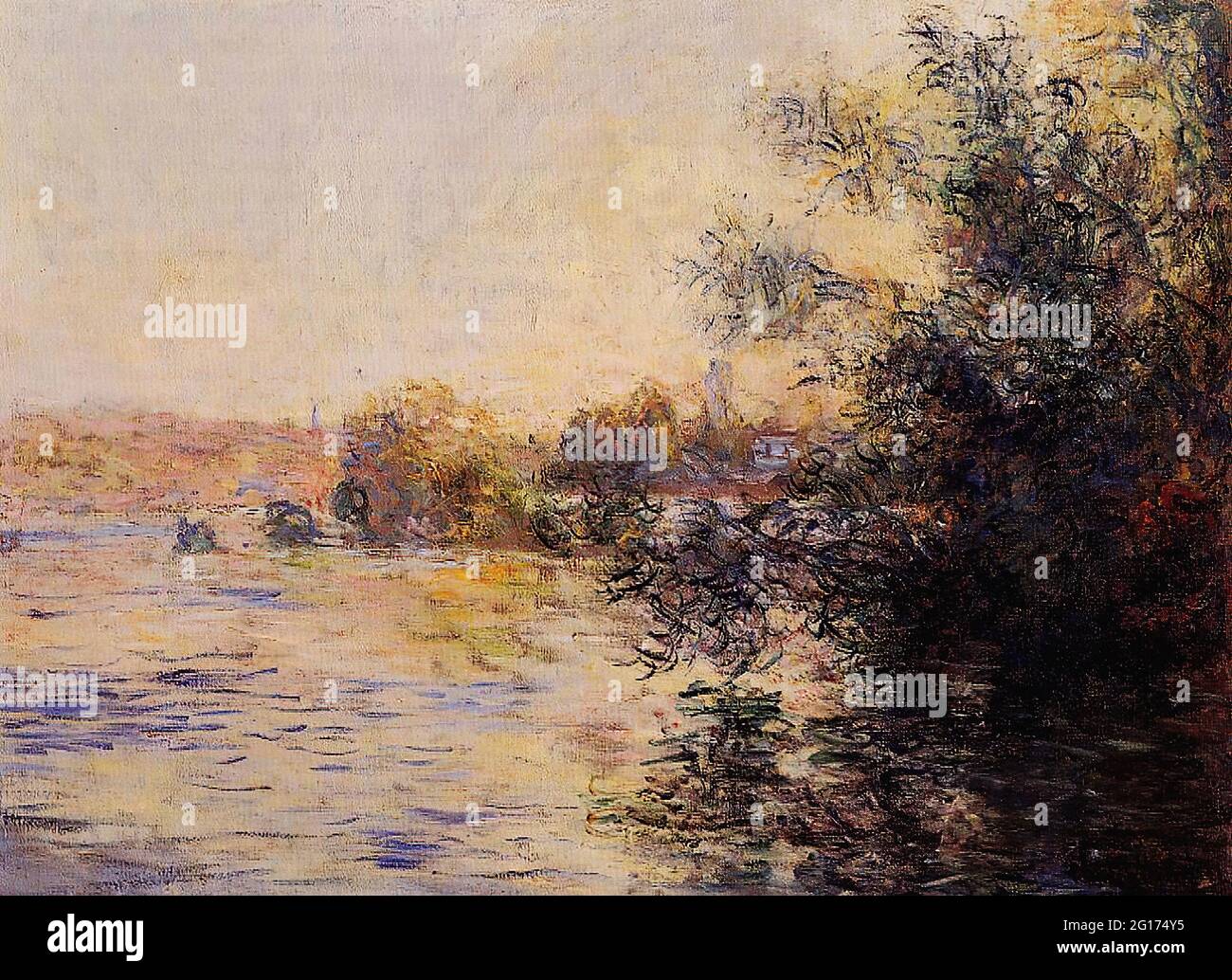 Claude Monet - Evening Effect Seine 1881 Stock Photo - Alamy