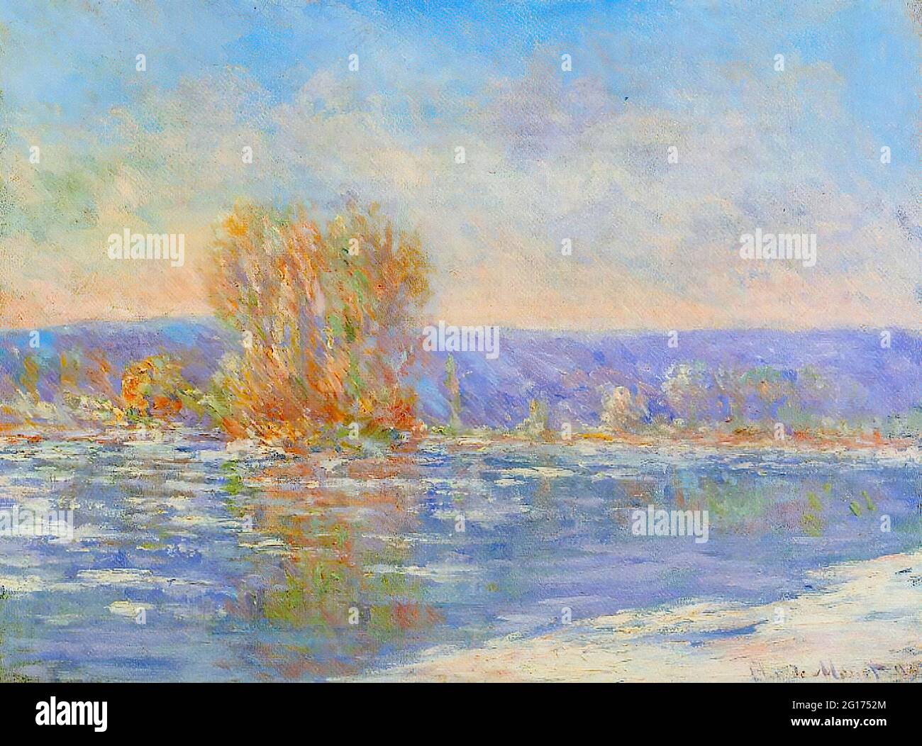 Claude Monet - Floating Ice near Bennecourt 1893 Stock Photo - Alamy