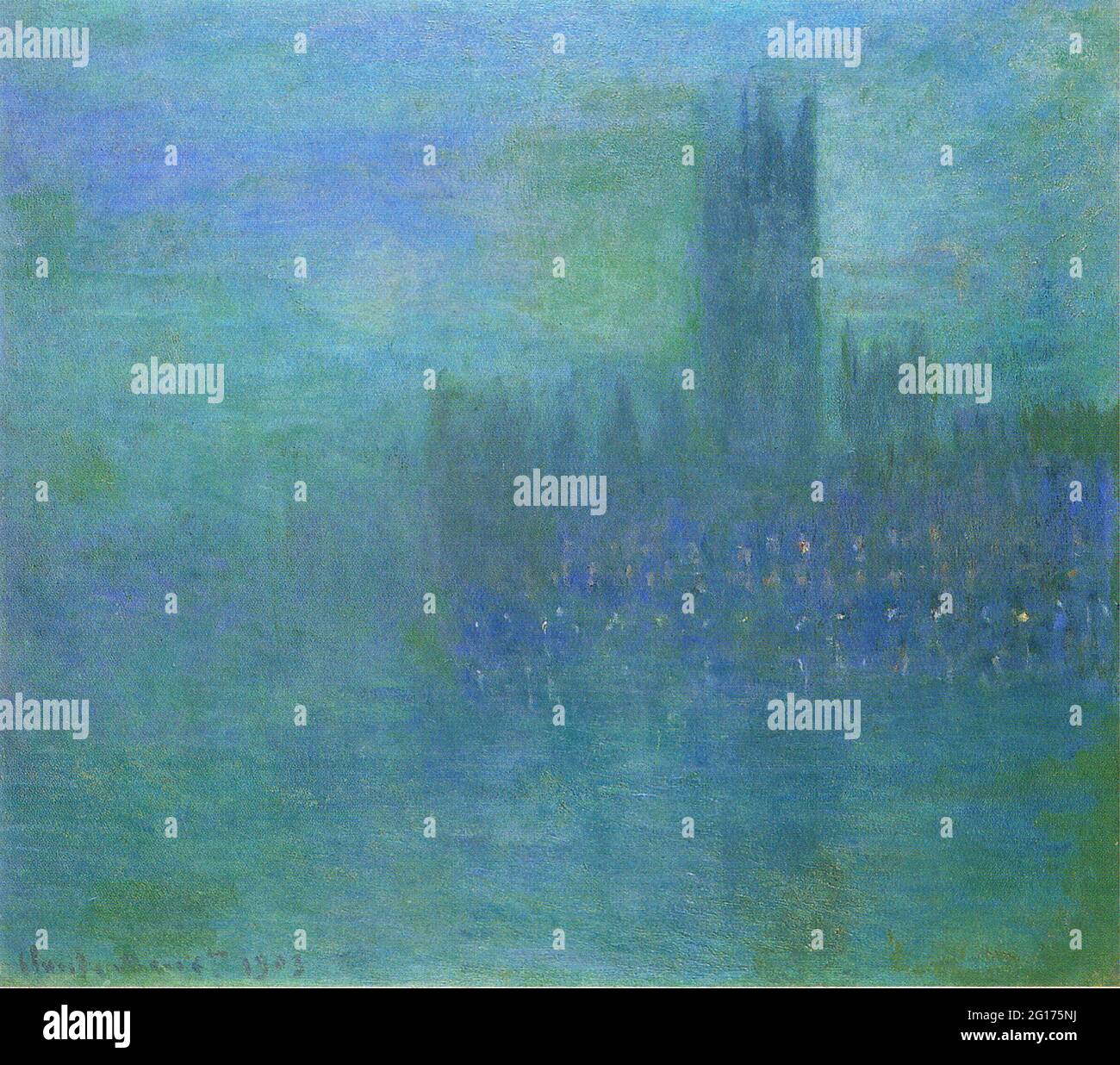 Claude Monet - Houses Parlilament Fog Effect 1903 Stock Photo - Alamy