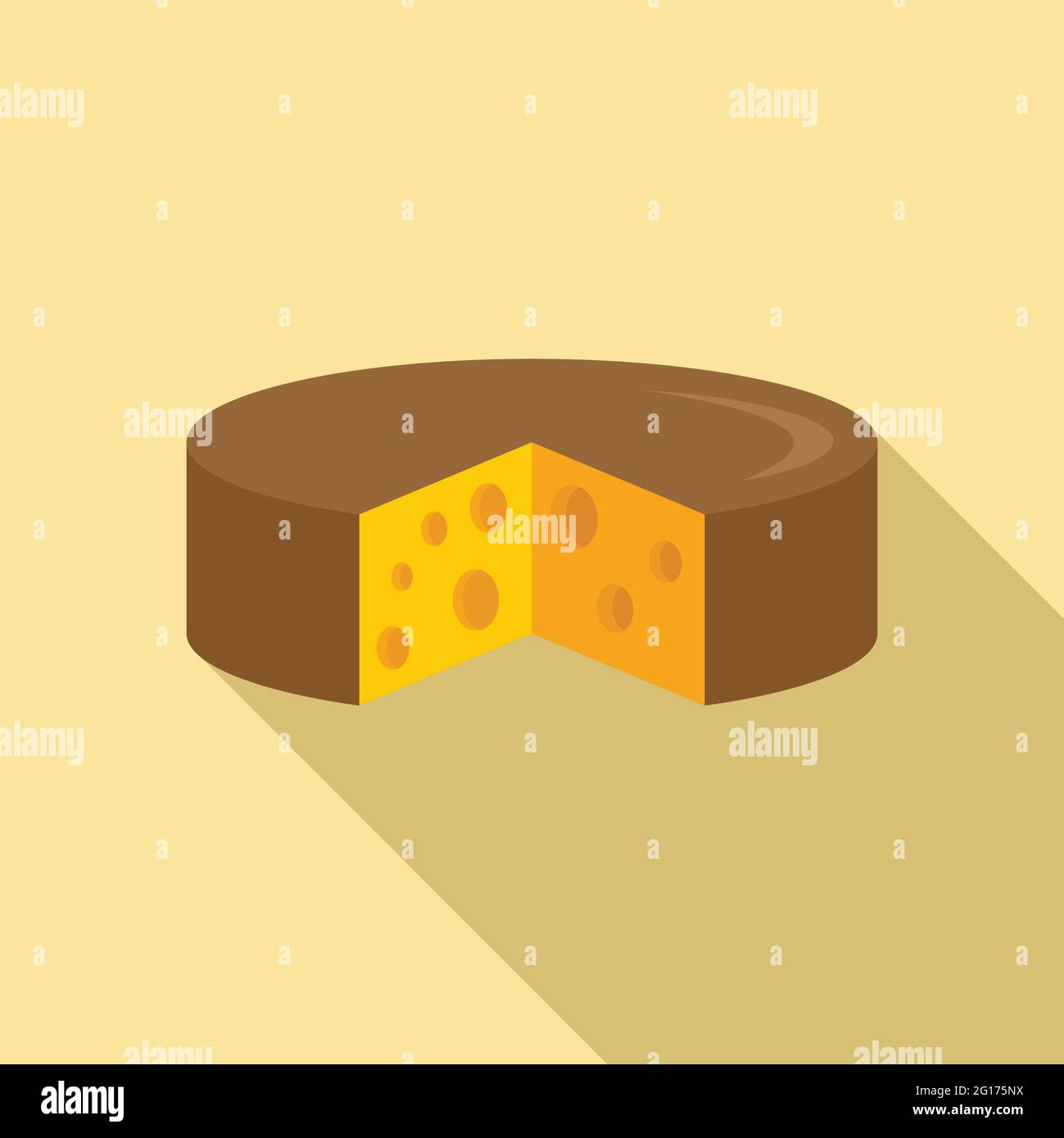 Cheese wheel icon, flat style Stock Vector Image & Art - Alamy