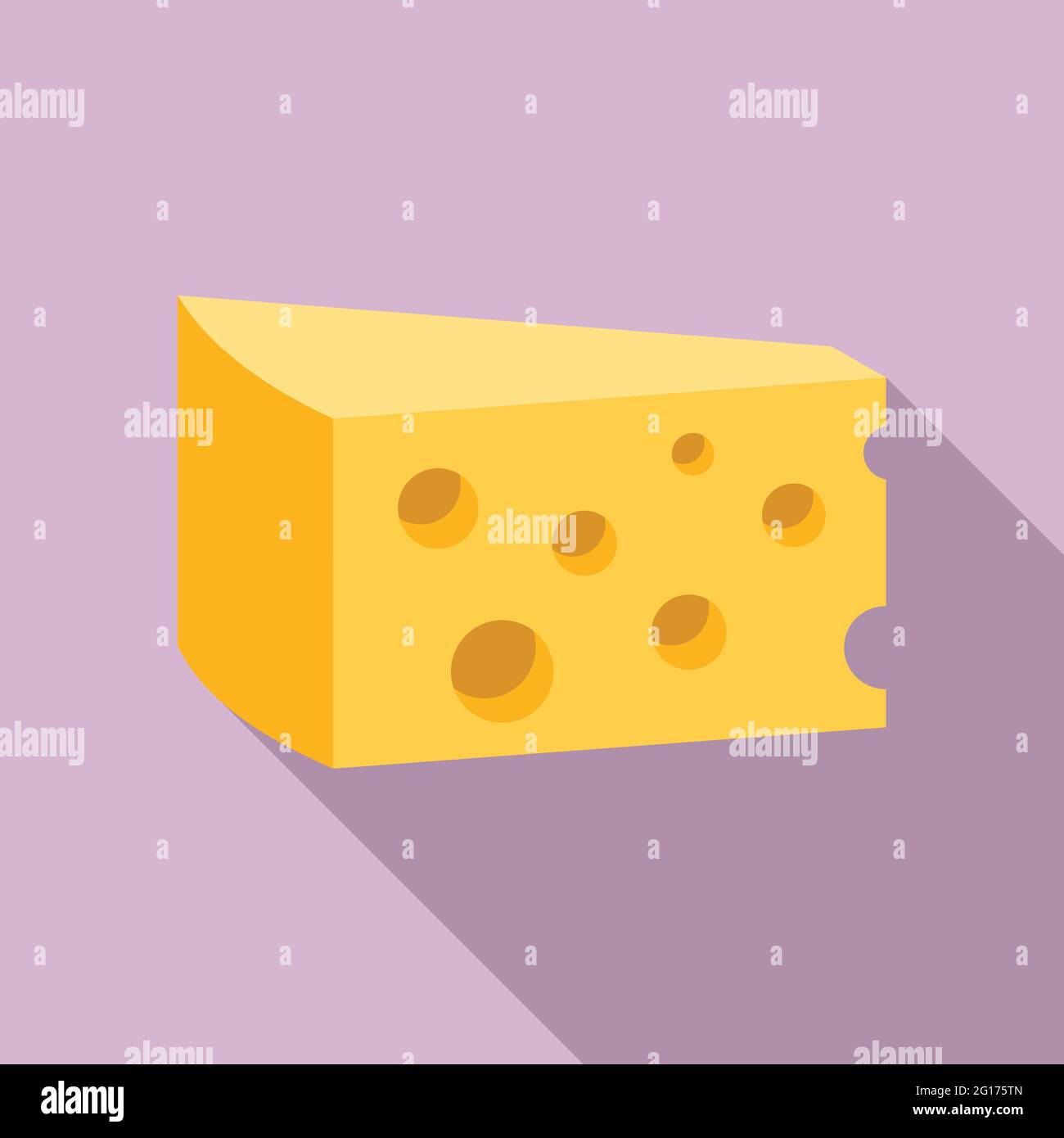 Cheese emmental icon, flat style Stock Vector Image & Art - Alamy