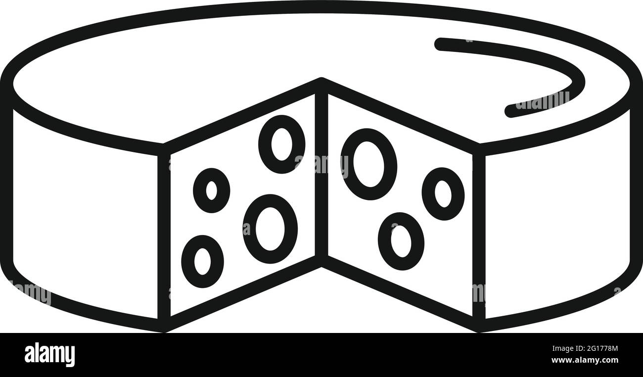 Cheese wheel icon, outline style Stock Vector Image & Art - Alamy