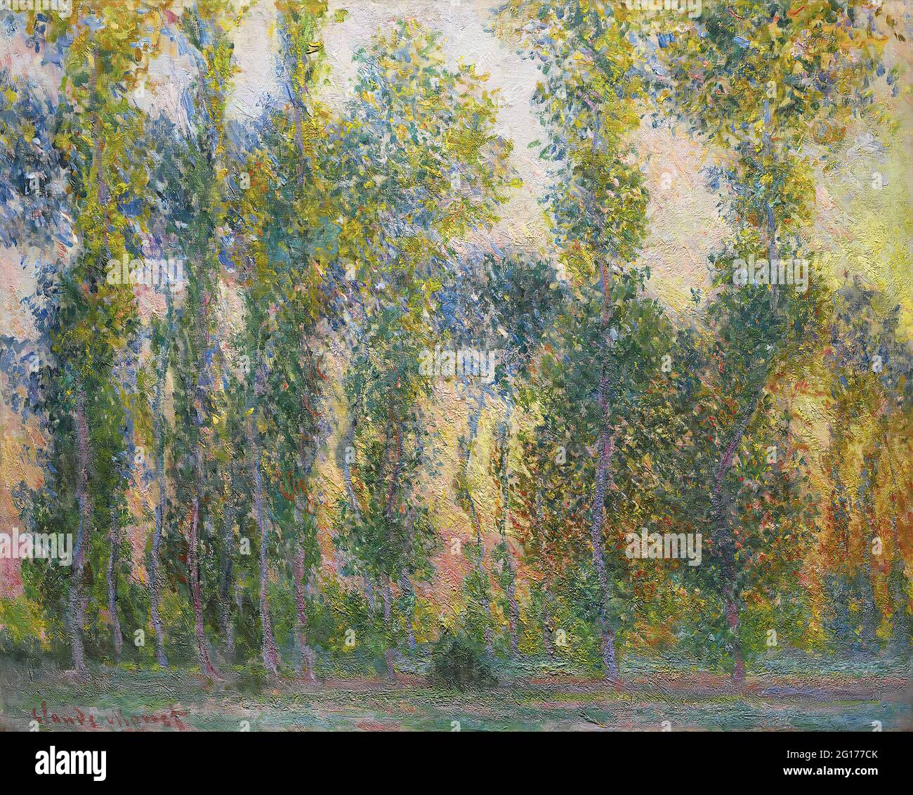 Claude Monet - Les Peupliers Giverny Stock Photo - Alamy