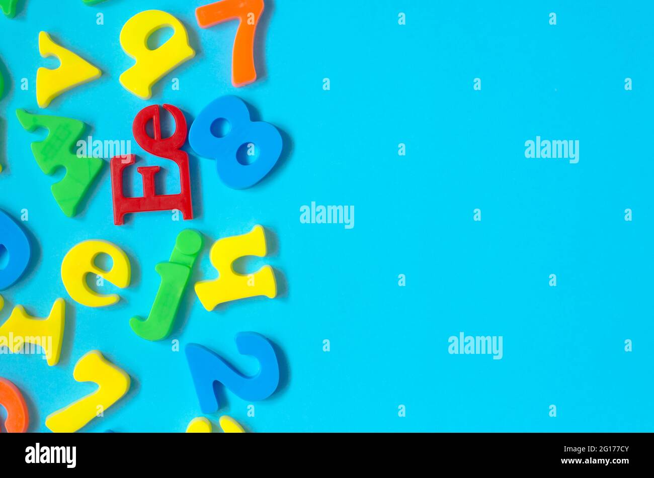 Background from letters of the english alphabet and numbers with place ...