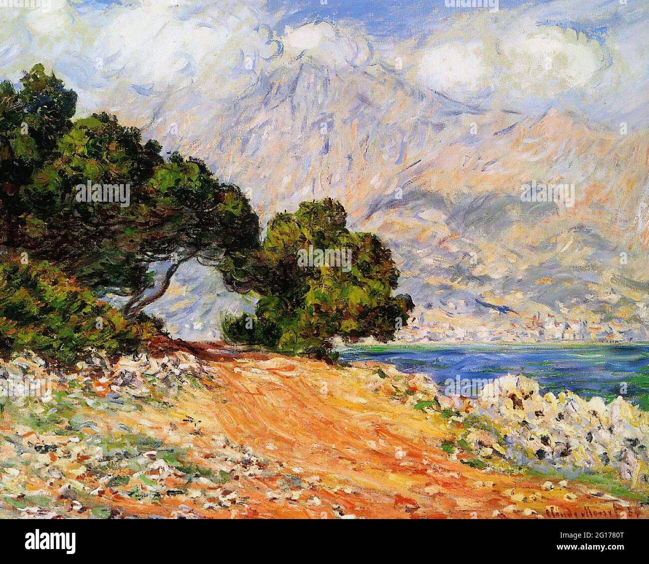 Claude Monet - Meton Seen Cap Martin 1884 Stock Photo - Alamy