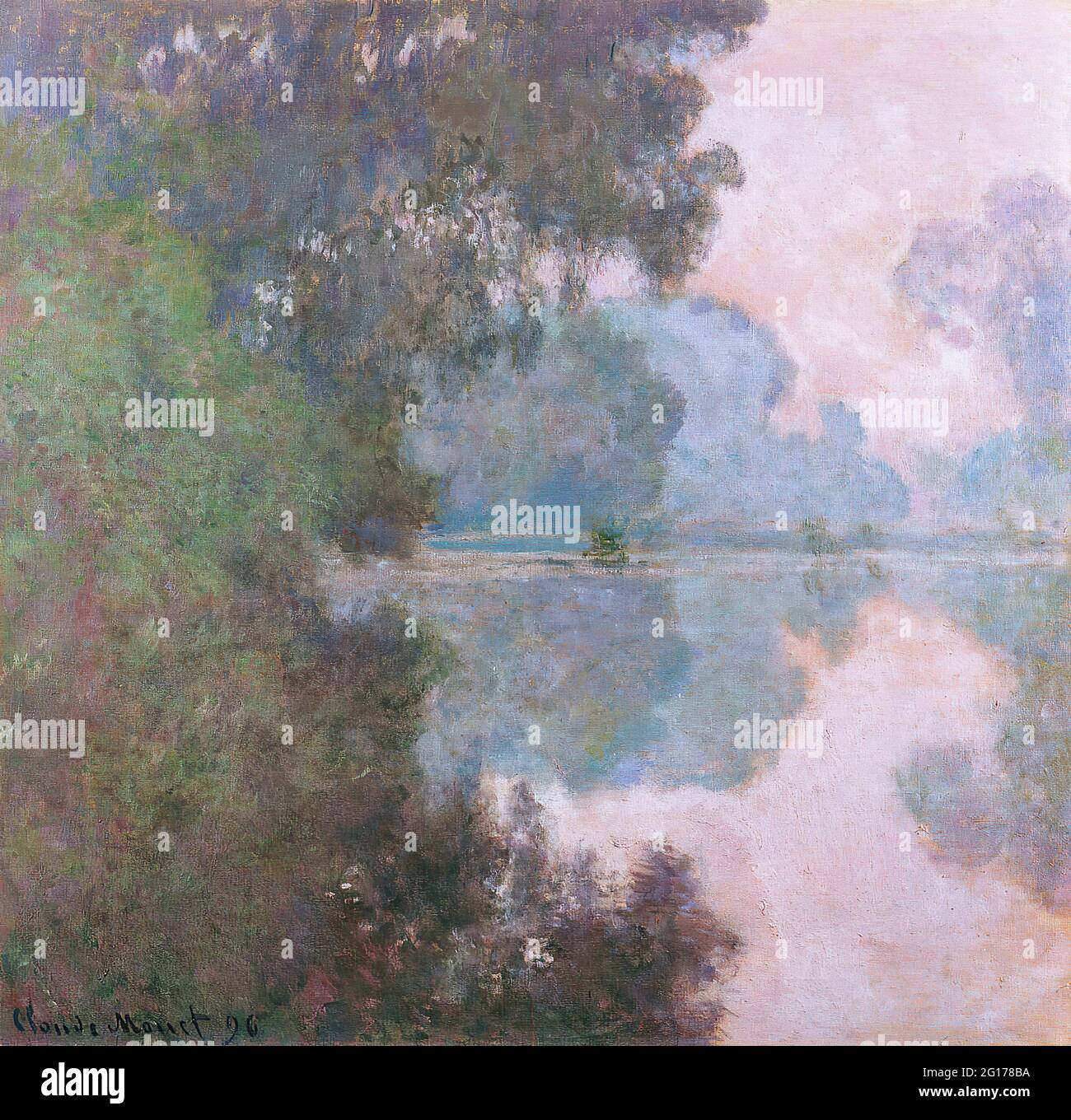 Claude Monet - Morning Seine near Giverny 1 1896 Stock Photo - Alamy
