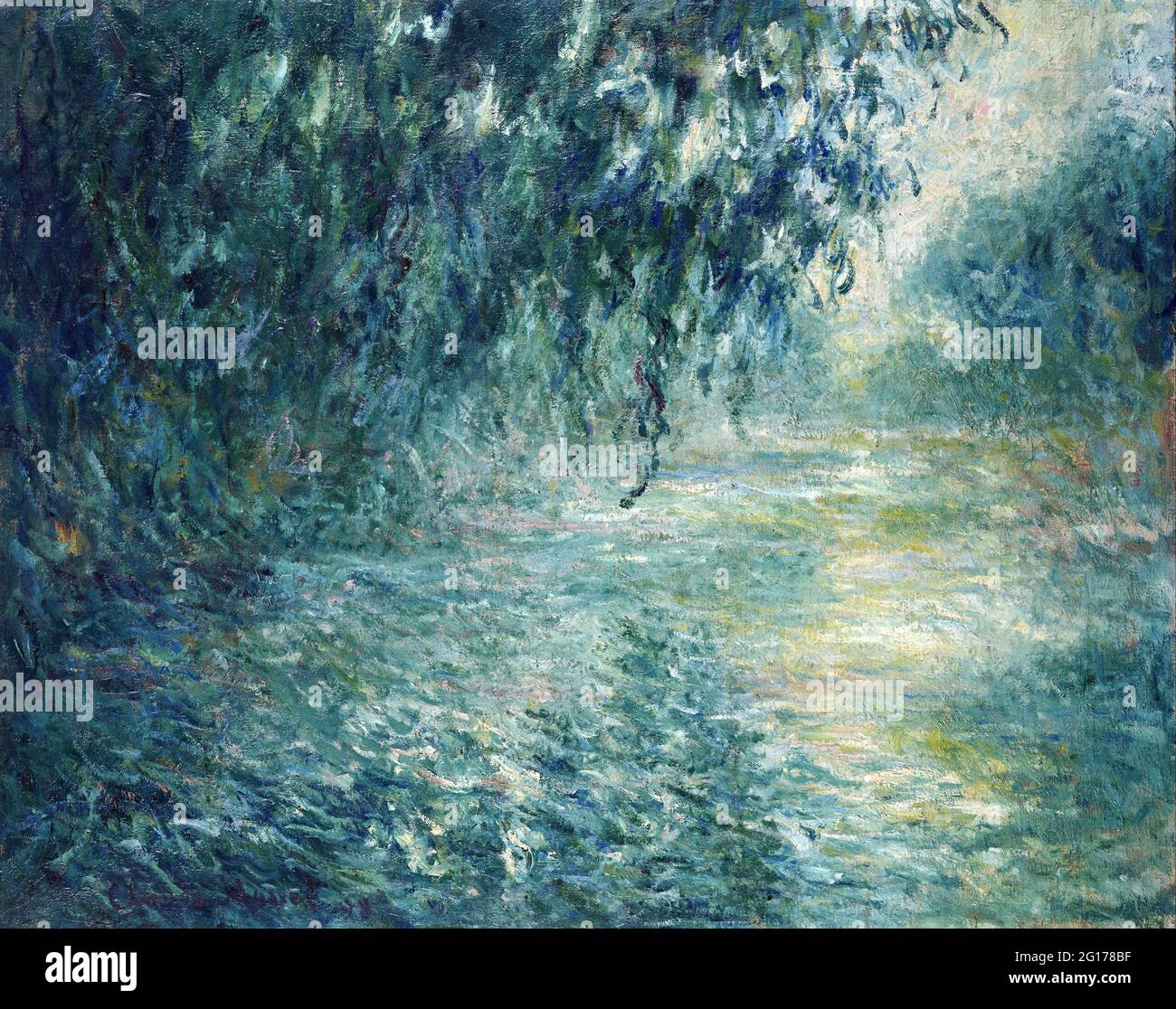 Claude Monet - Morning on the Seine Stock Photo - Alamy