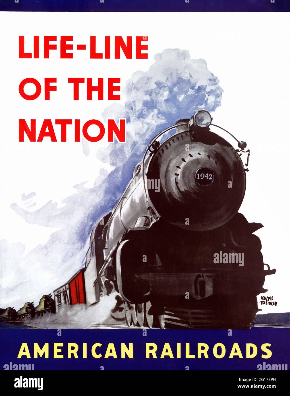 Vintage steam train advert hi-res stock photography and images - Alamy