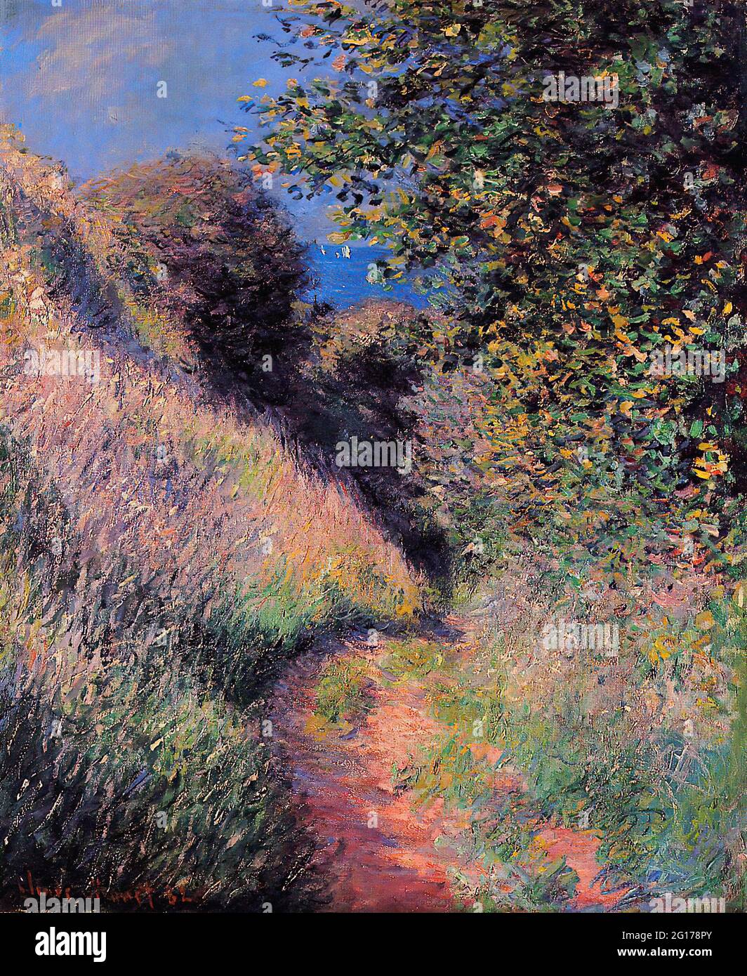 Claude Monet - Path Pourville 1882 Stock Photo - Alamy
