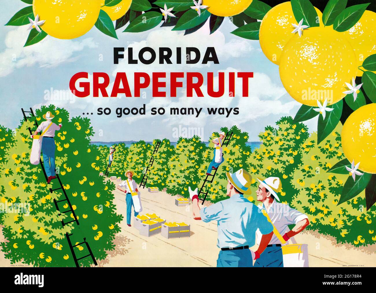 Vintage florida travel poster hi-res stock photography and images - Alamy