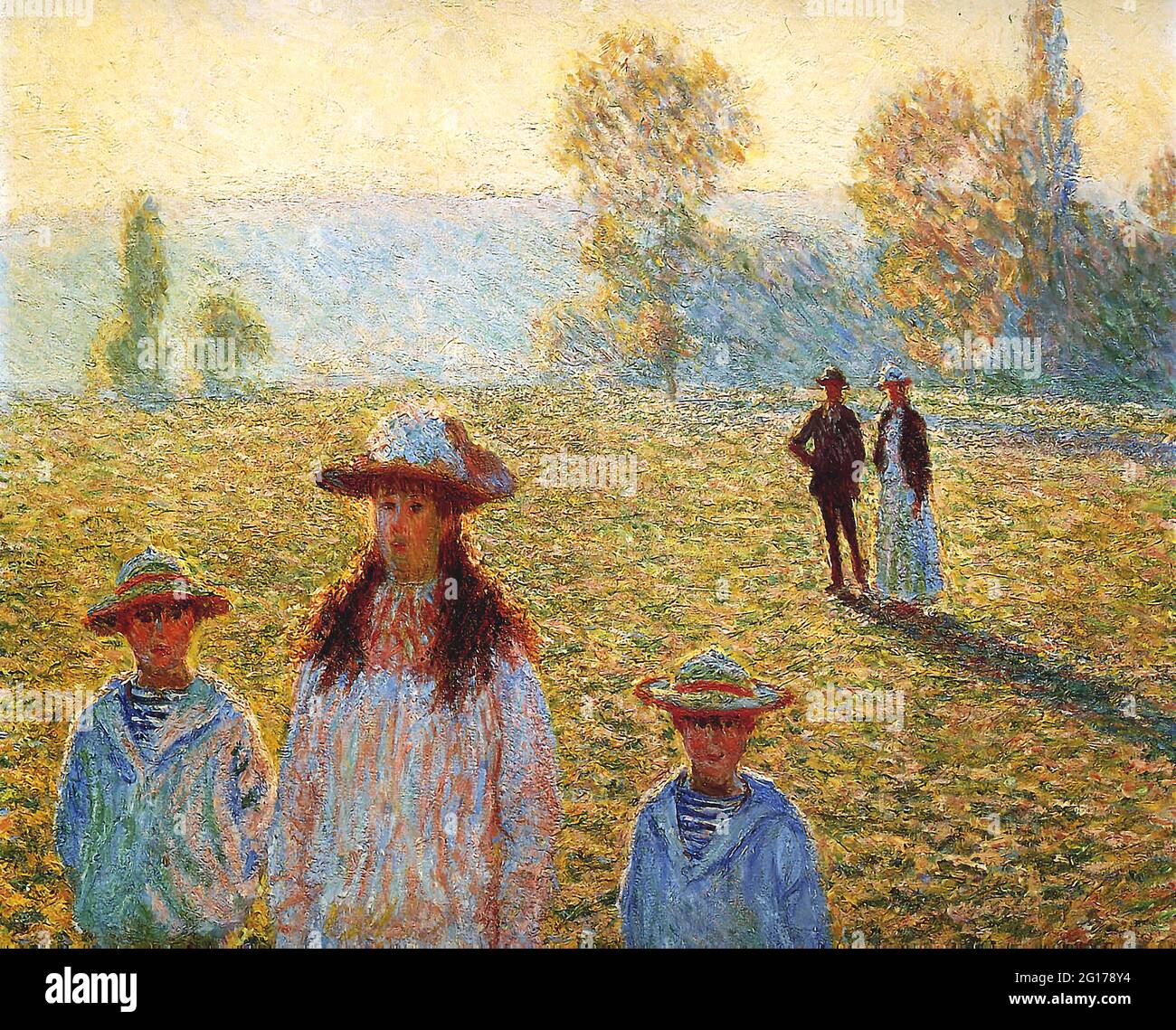 Claude Monet - Paysage Avec Figures Giverny Figures Au Soleil Stock ...