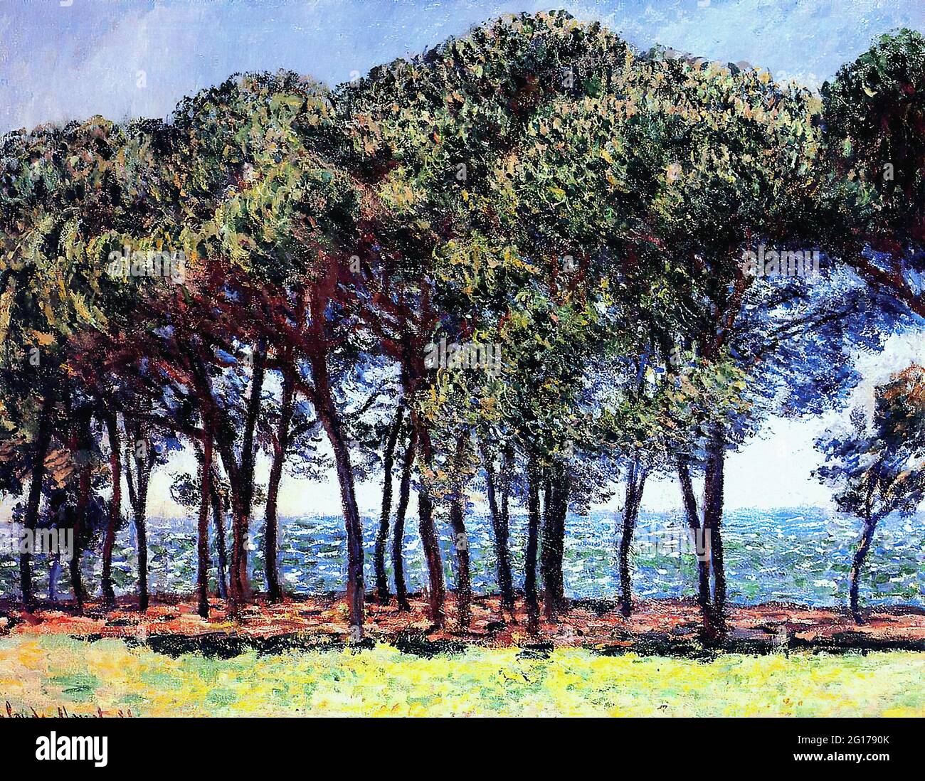 Claude Monet - Pine Trees Cap D Antibes 1888 Stock Photo - Alamy