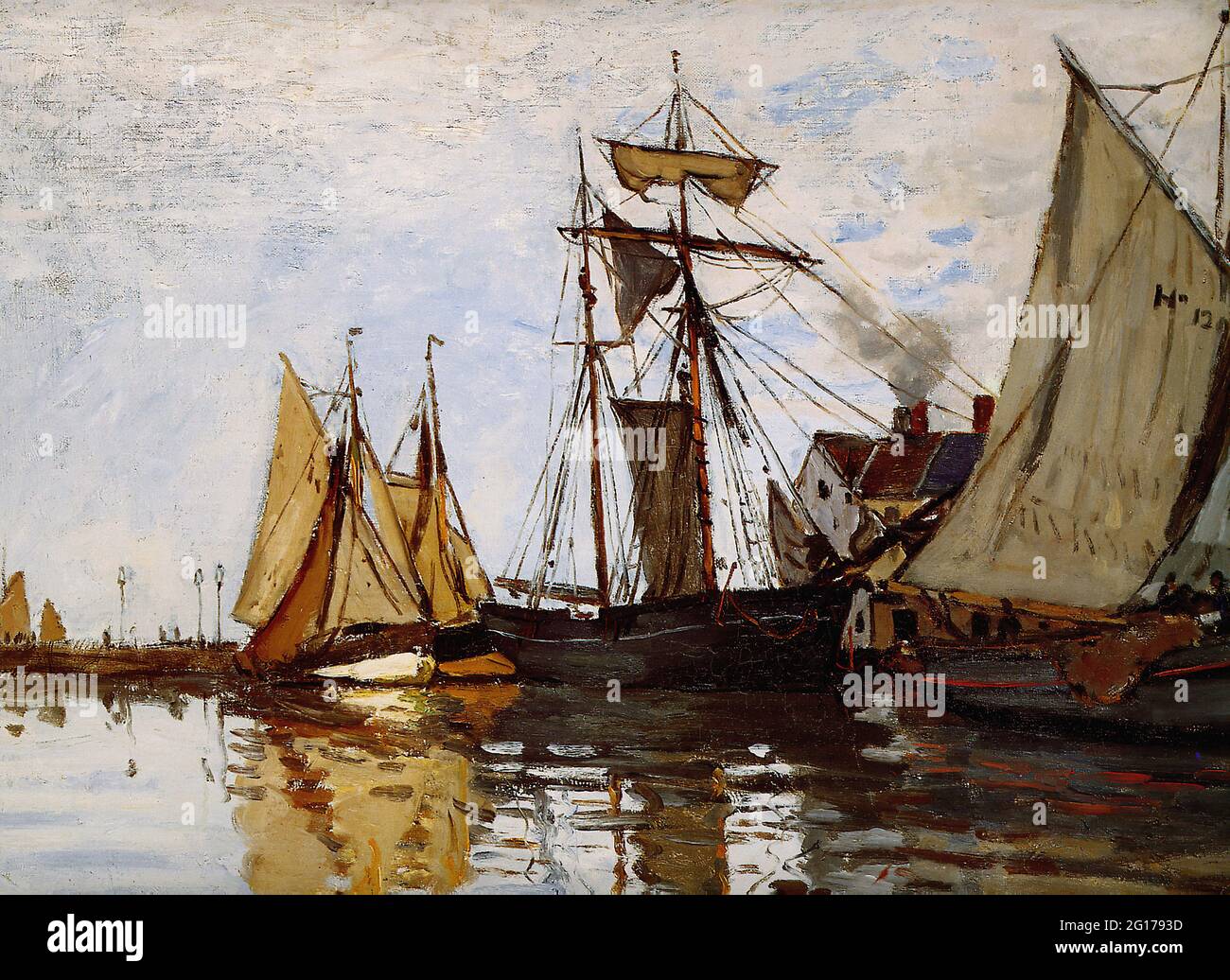 Claude Monet - Pont Honfleur Sun Stock Photo - Alamy