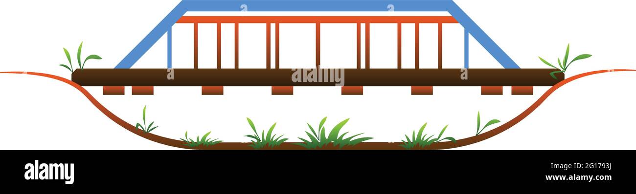 Railway bridge icon, cartoon style Stock Vector Image & Art - Alamy
