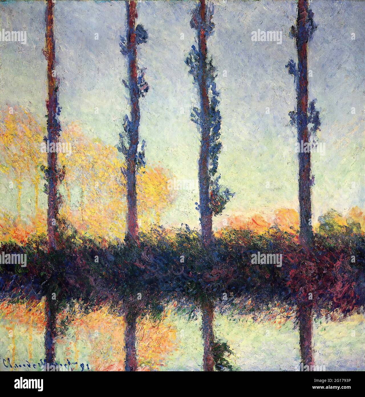 Claude Monet - Poplars Four Trees 1891 Stock Photo - Alamy