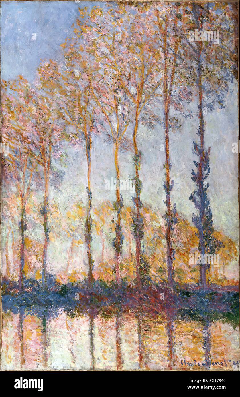 Claude Monet - Poplars on the Bank of the Epte River Stock Photo - Alamy