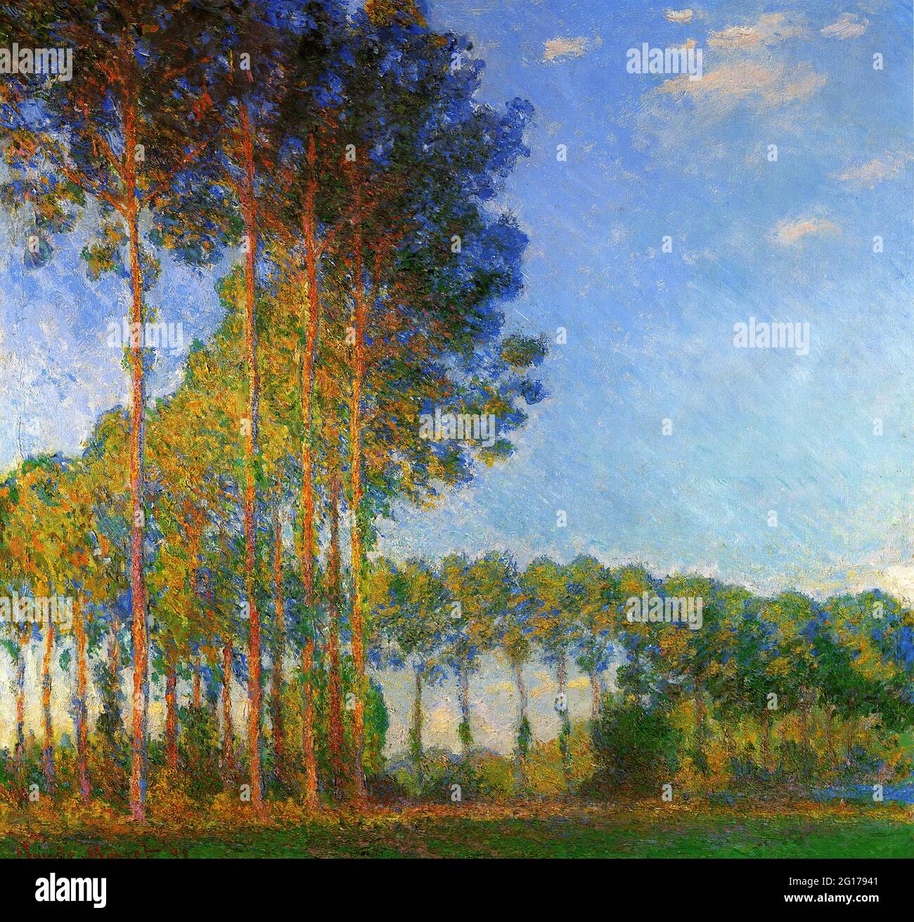 Claude Monet - Poplars on the Epte 02 Stock Photo - Alamy