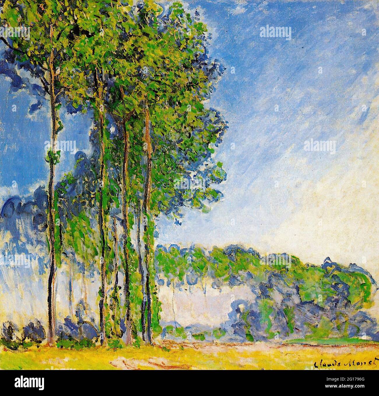 Claude Monet - Poplars View Marsh 1892 Stock Photo - Alamy