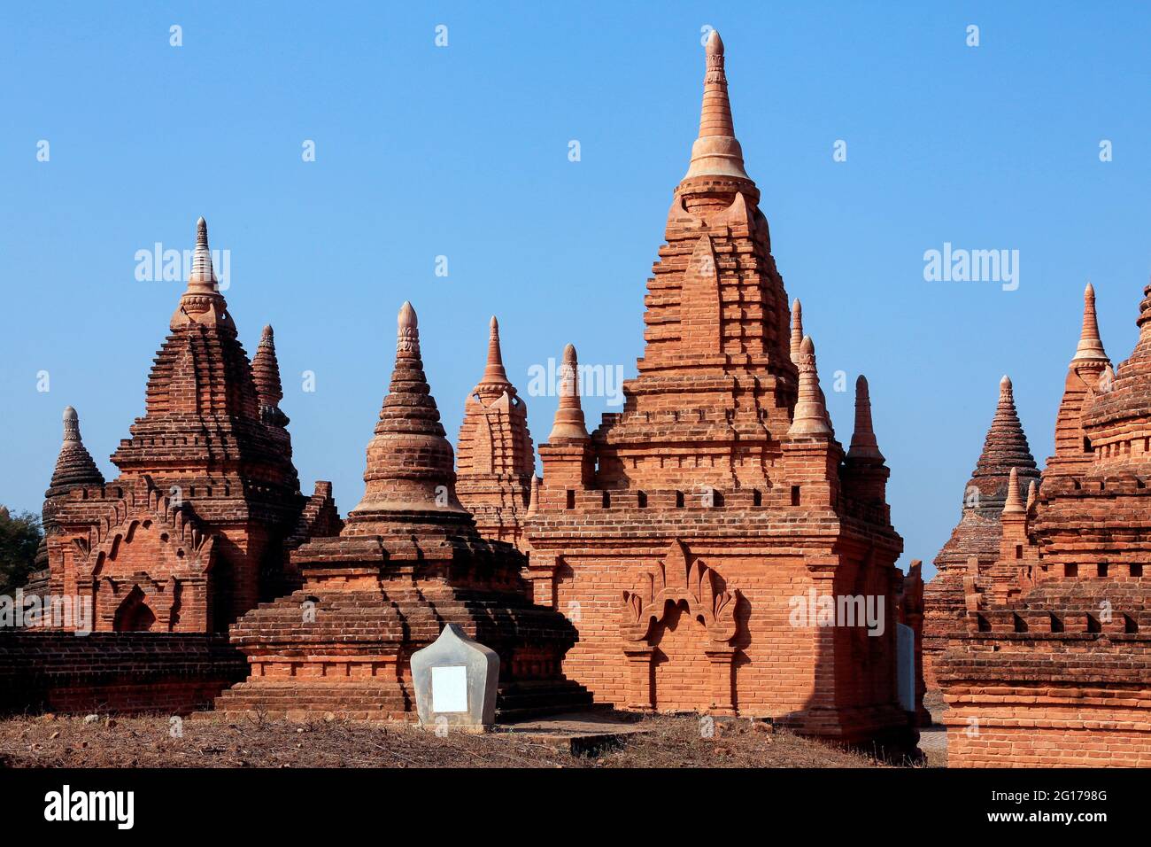 The ancient Buddhist temples of the Archaeological Zone in Bagan ...