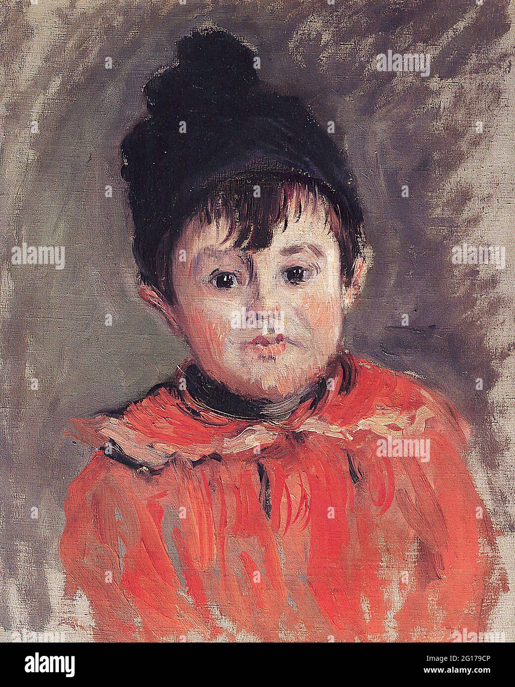 Claude Monet - Portrait Michael with Hat Pom Pom 1880 Stock Photo - Alamy