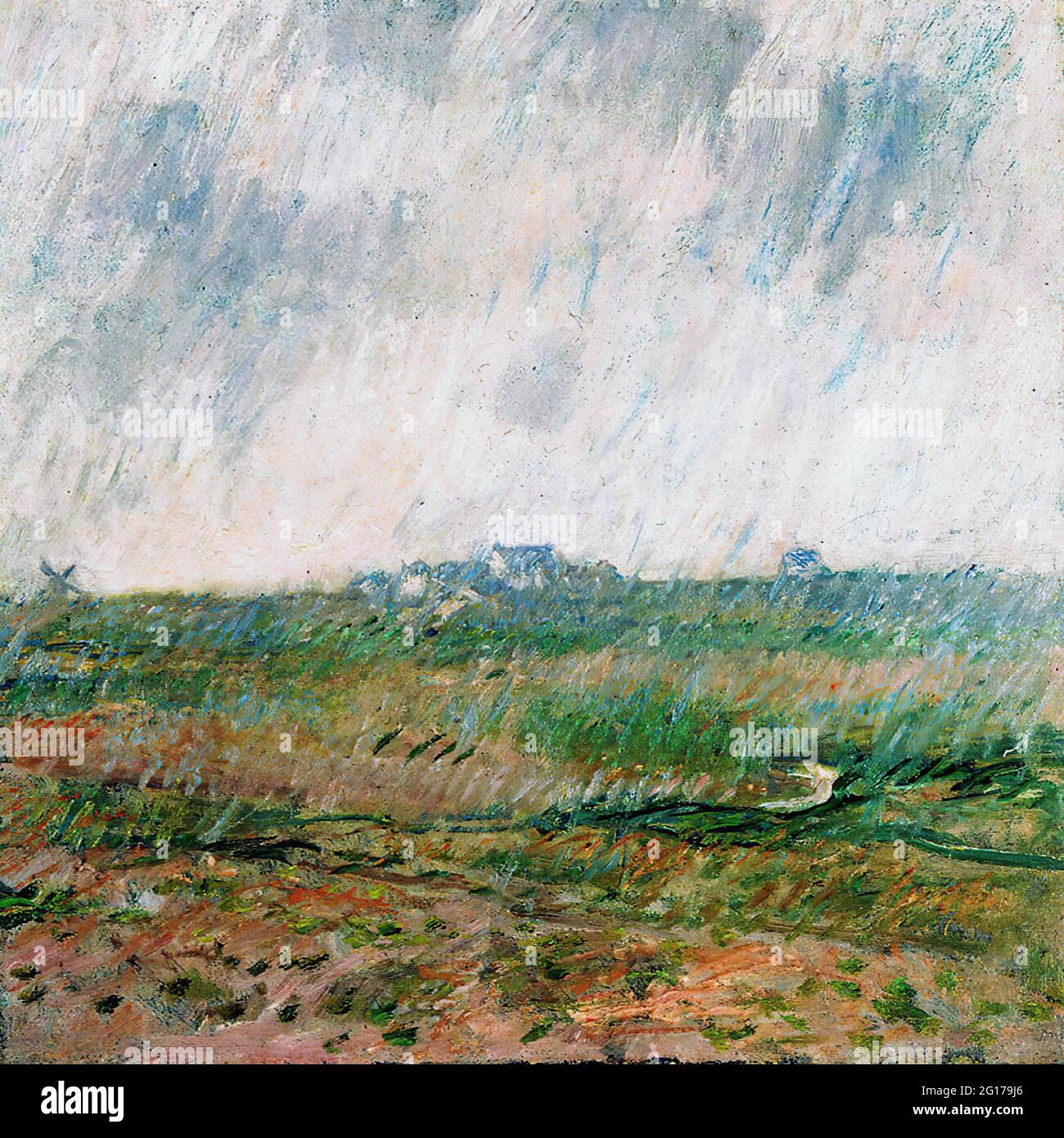 Claude Monet - Rain Belle Ile 1886 Stock Photo - Alamy