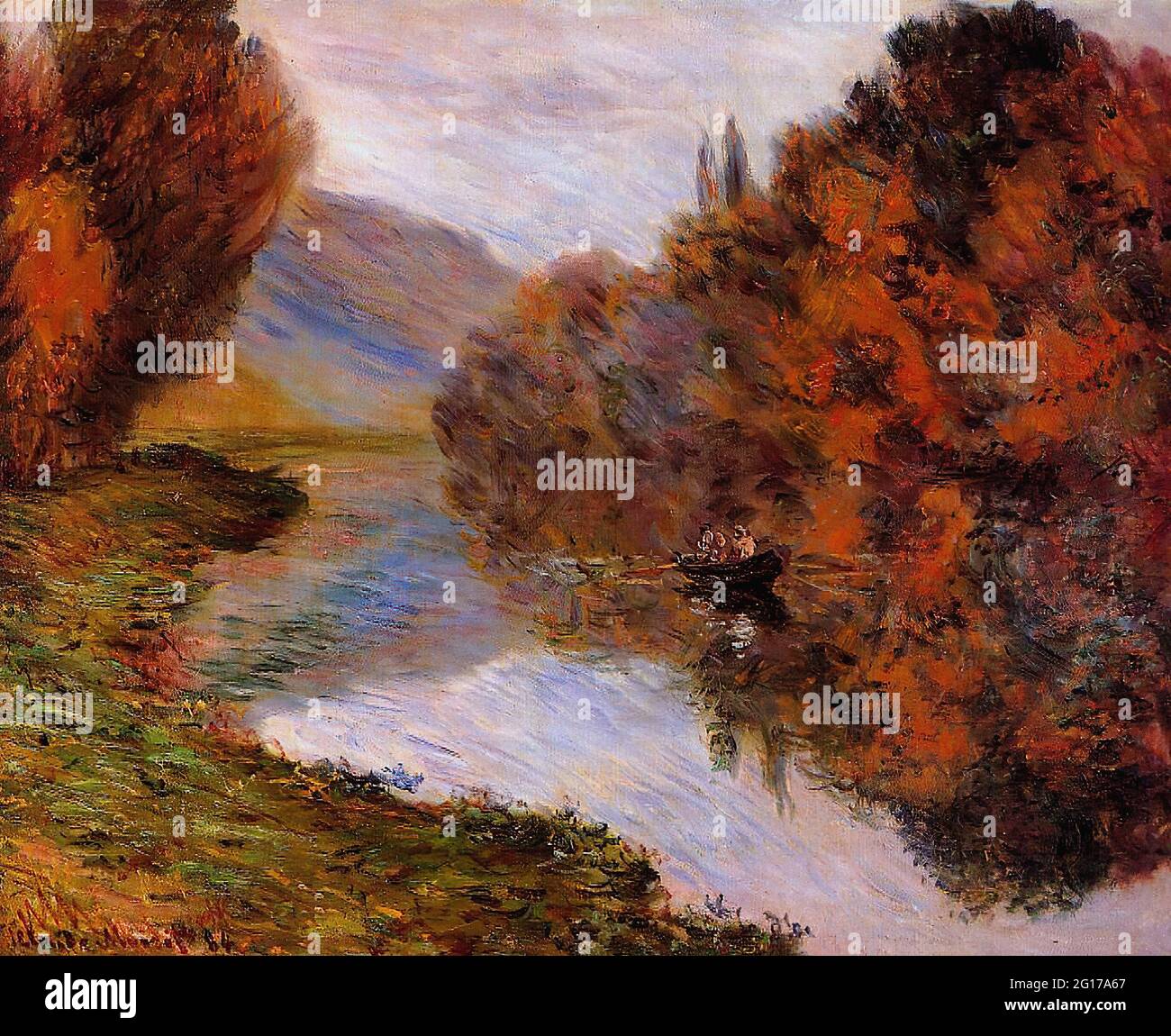 Claude Monet - Rowboat Seine Jeufosse 1884 Stock Photo - Alamy