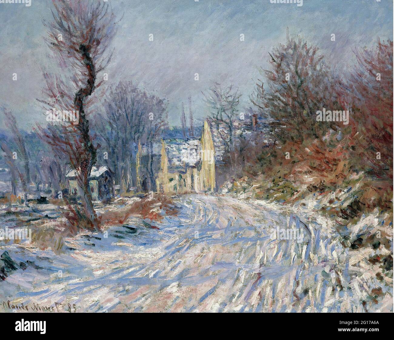 Claude Monet - Route De Giverny En Hiver Stock Photo - Alamy