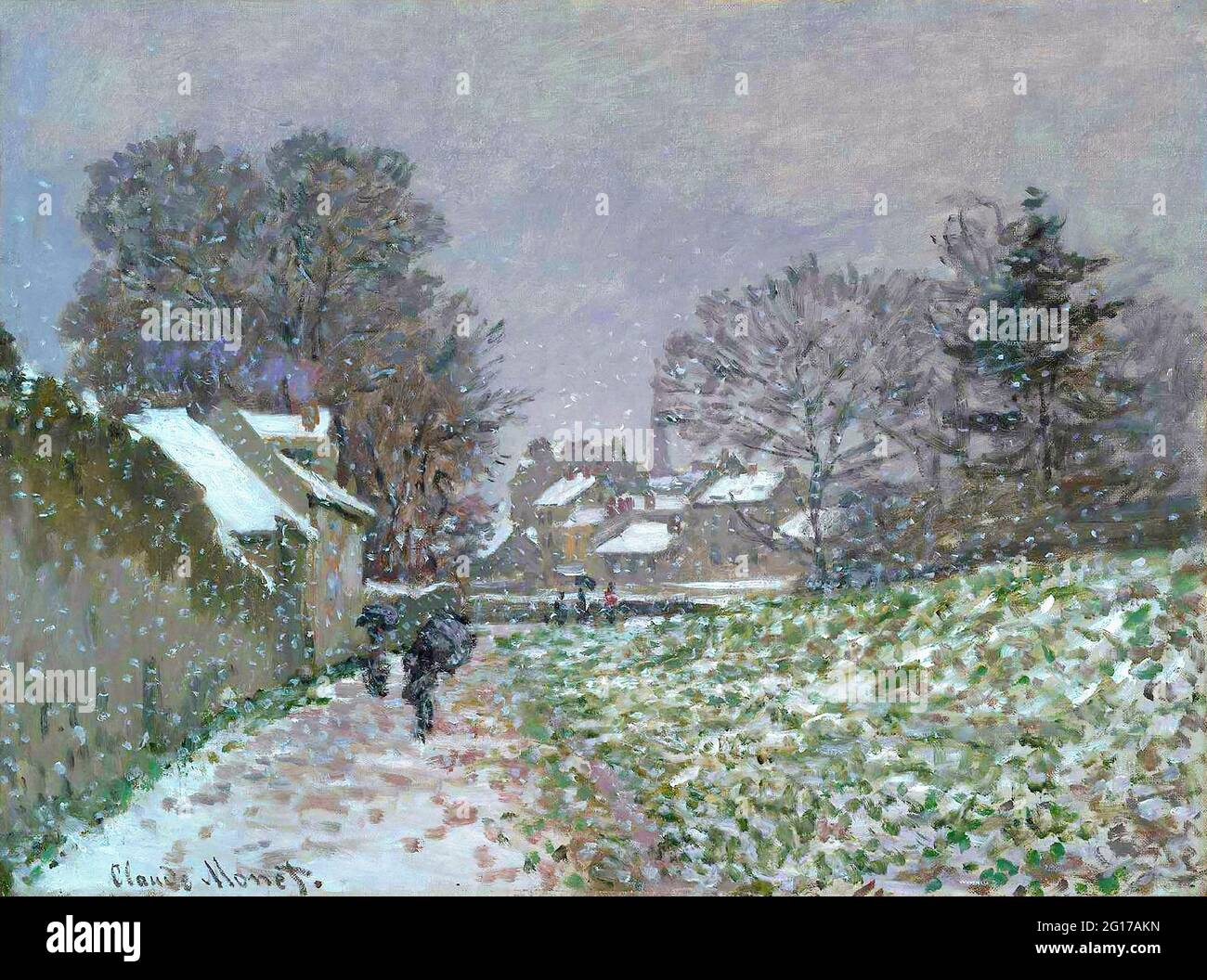 Claude Monet - Snow Argenteuil 02 1874 Stock Photo - Alamy
