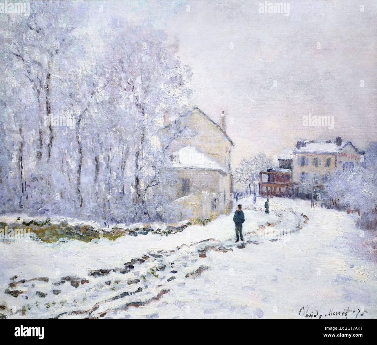 Claude Monet - Snow Argenteuil 1 1875 Stock Photo - Alamy