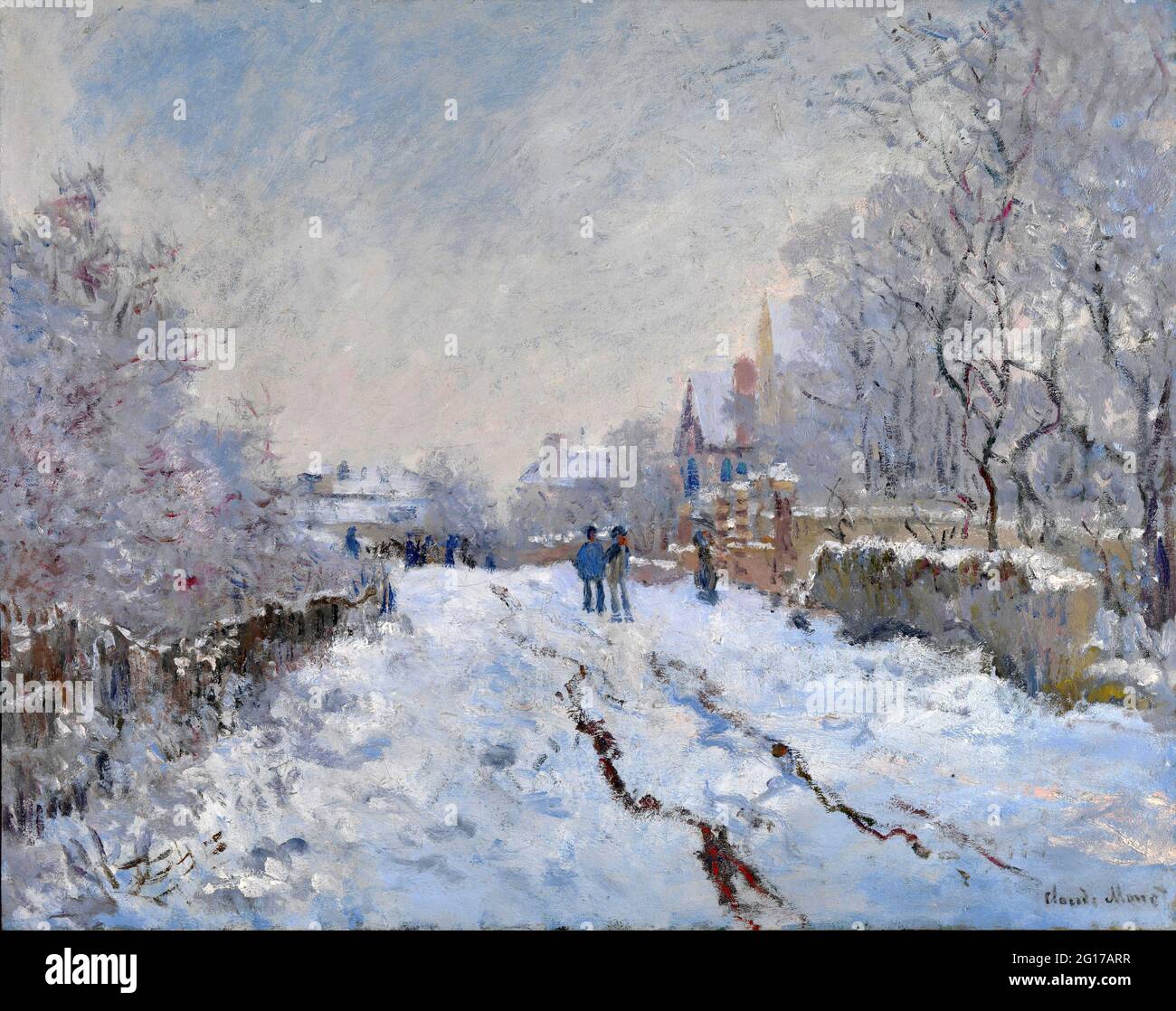 Claude Monet - Snow Scene at Argenteuil Stock Photo - Alamy