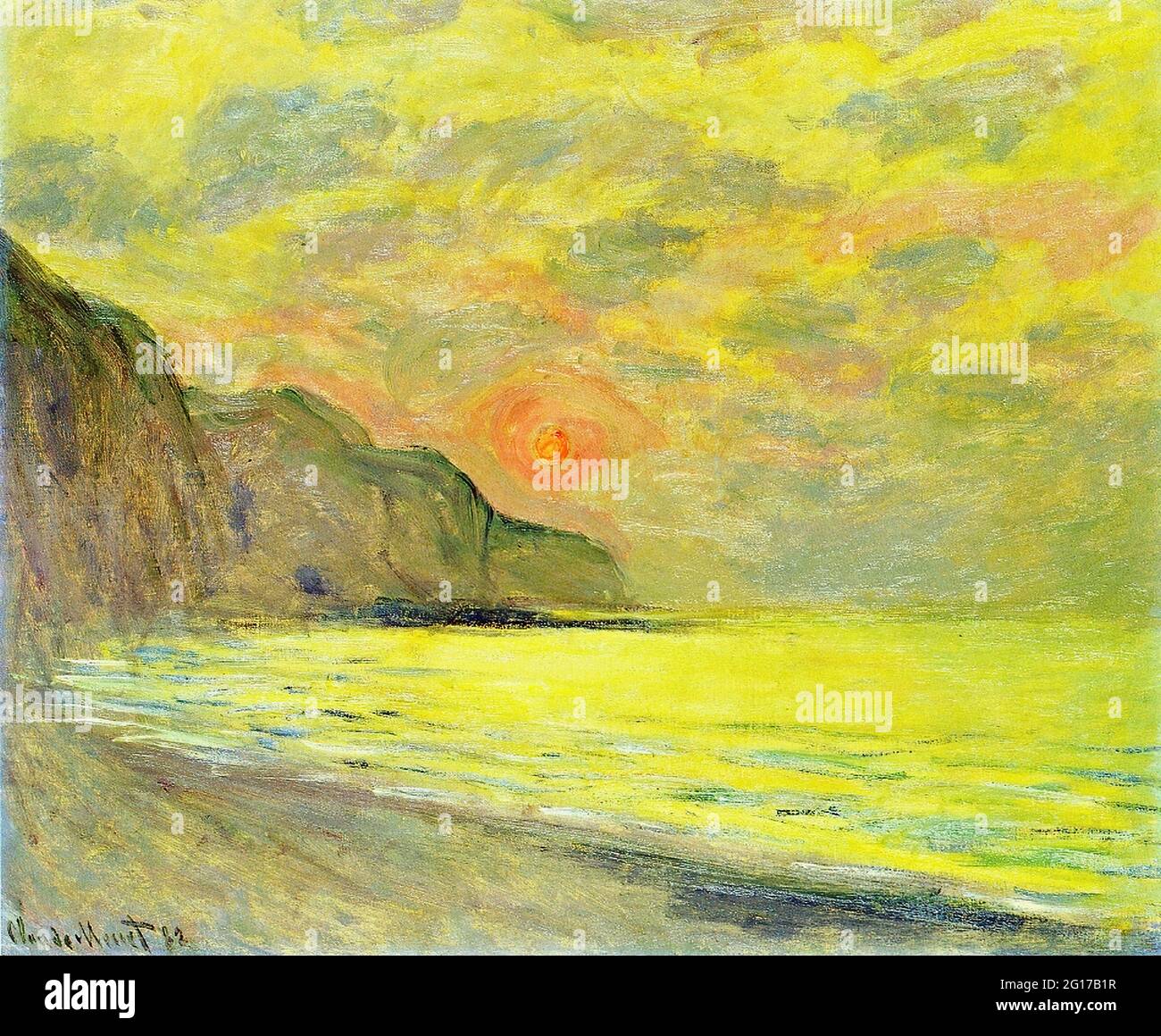 Pourville sunset monet hi-res stock photography and images - Alamy