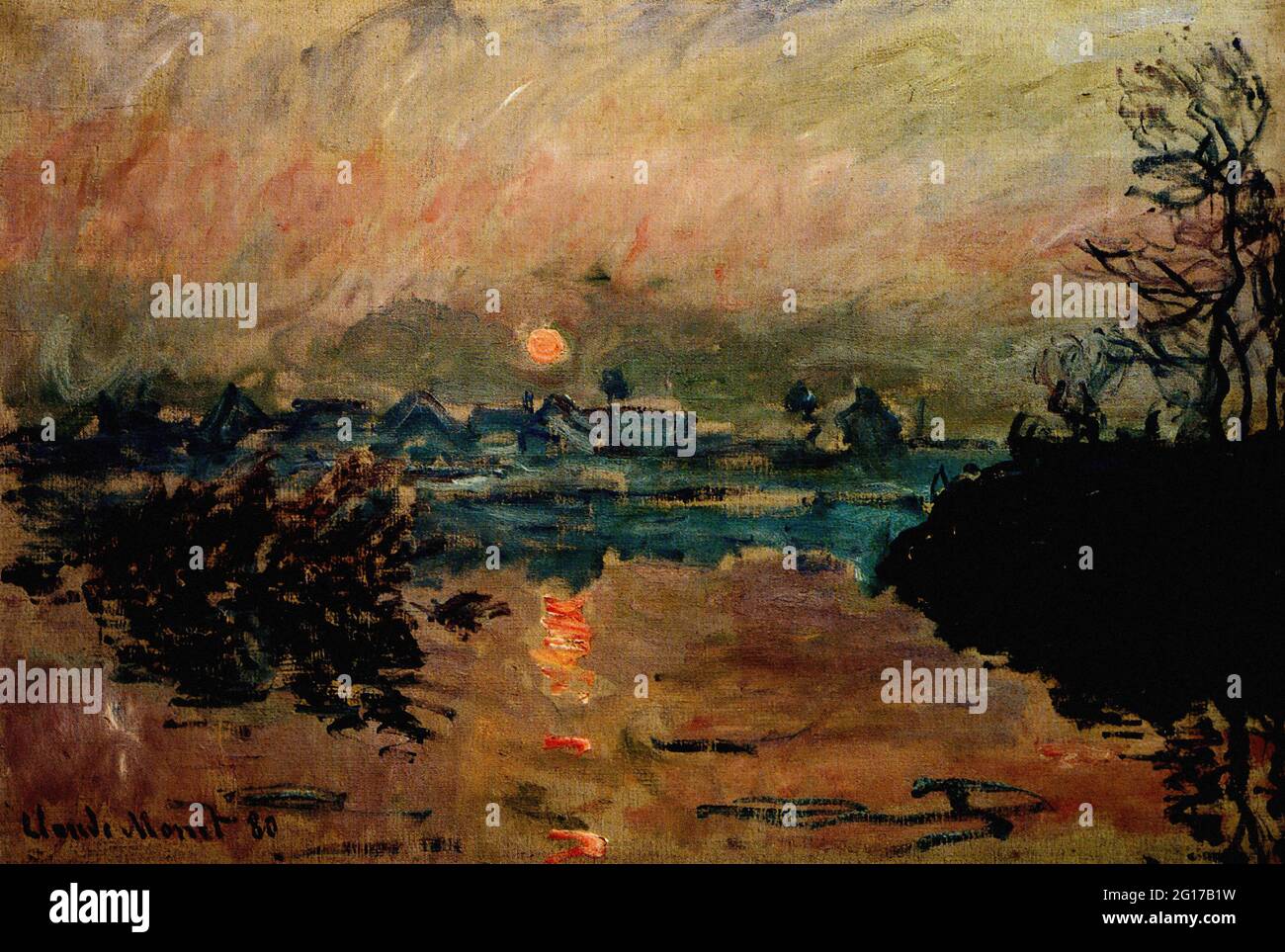 Claude Monet - Sunset Stock Photo - Alamy