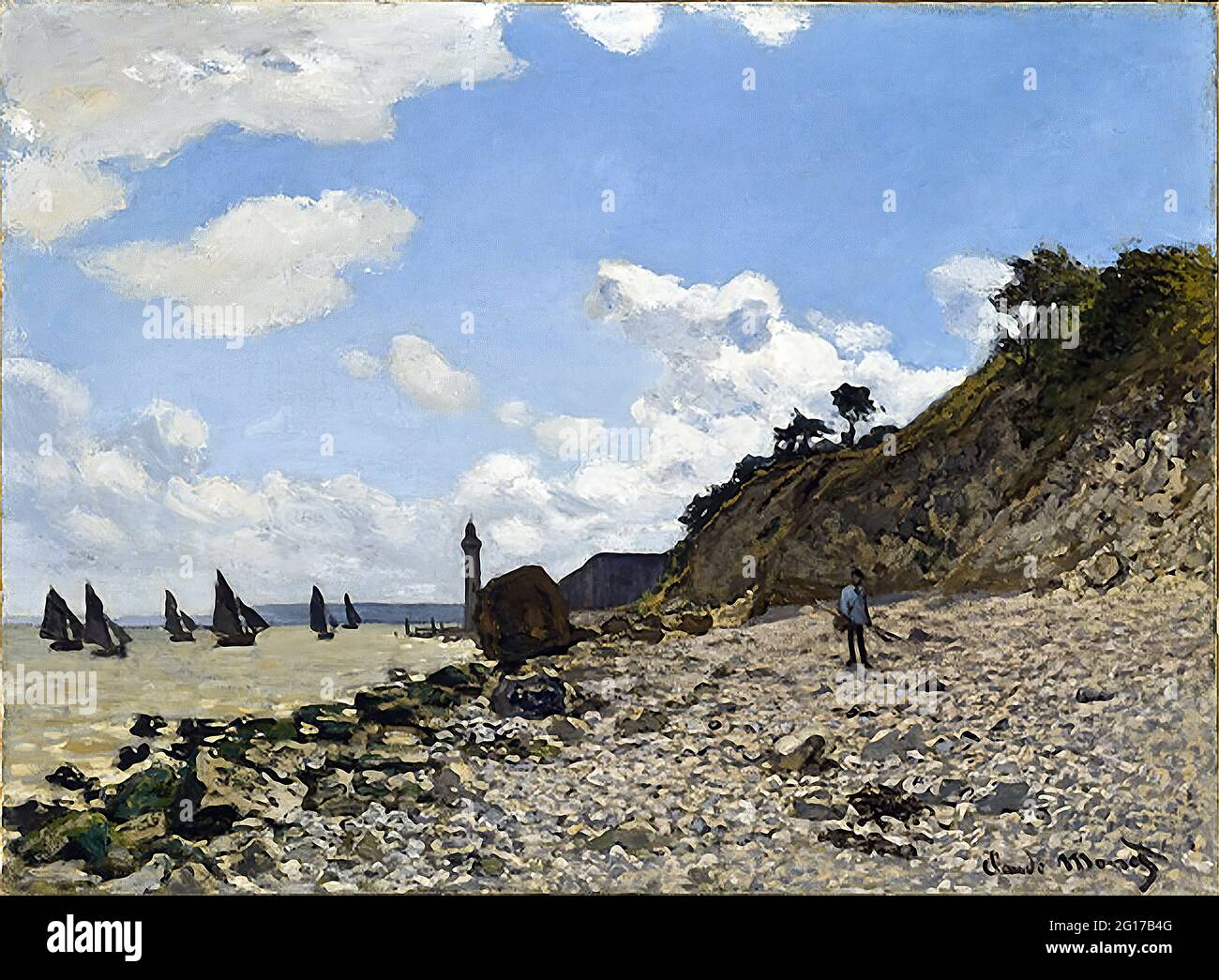 Claude Monet - the Beach at Honfleur Stock Photo - Alamy