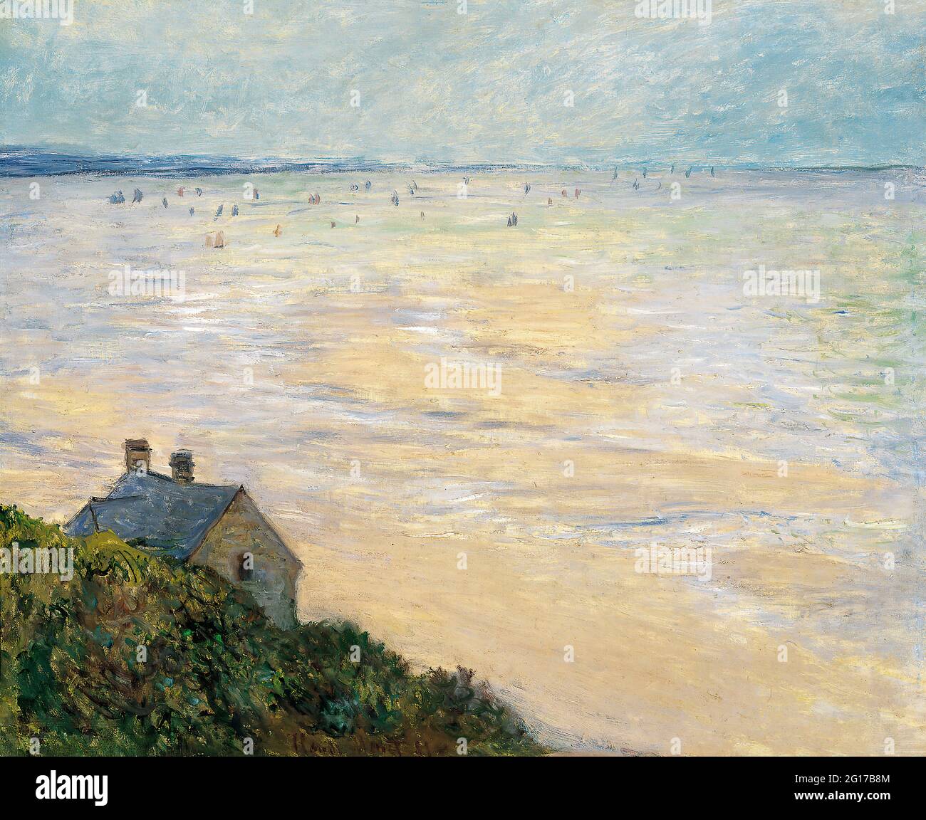 Claude Monet - the Hut in Trouville Low Tide Stock Photo - Alamy