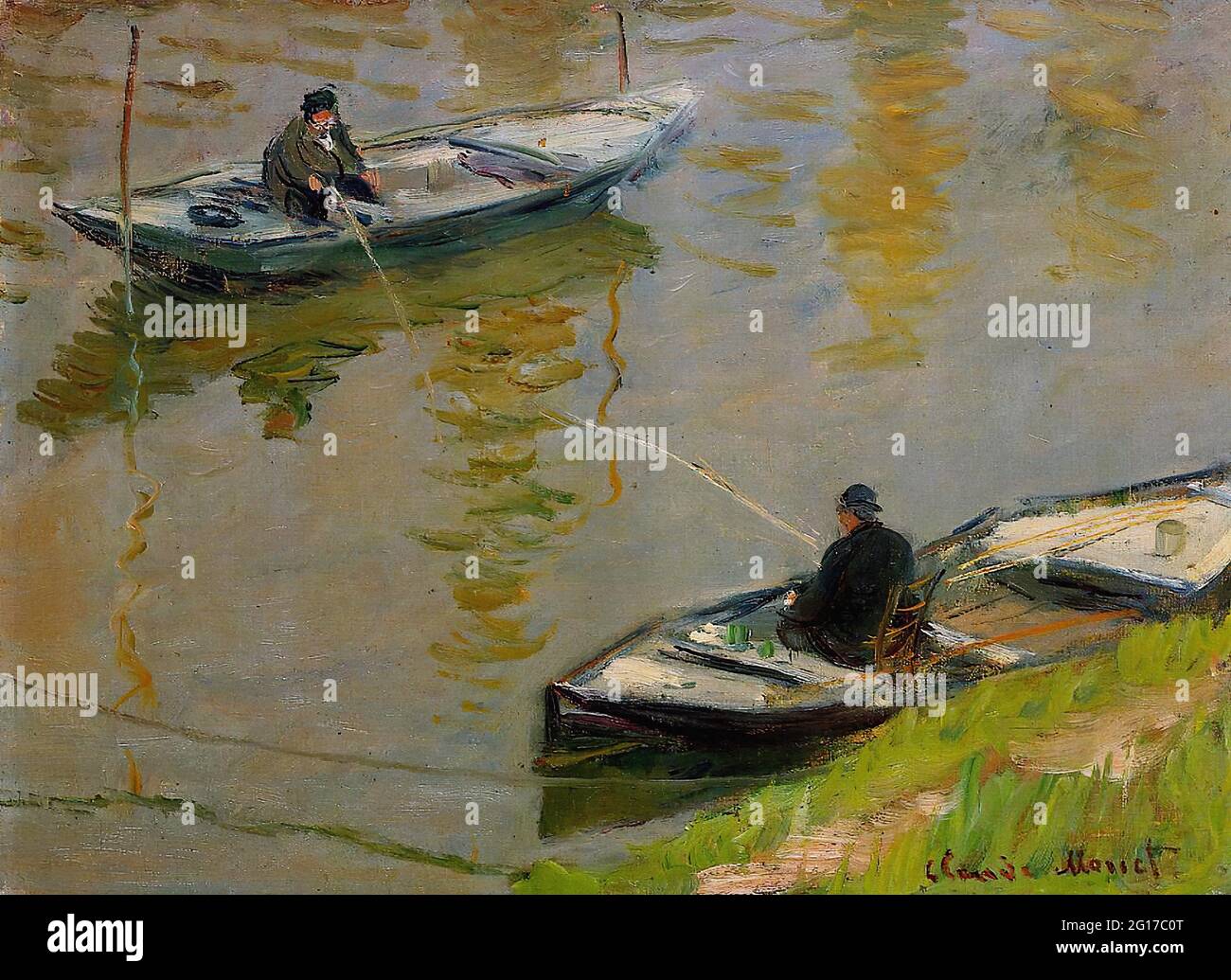 Claude Monet - Two Anglers 1882 Stock Photo - Alamy