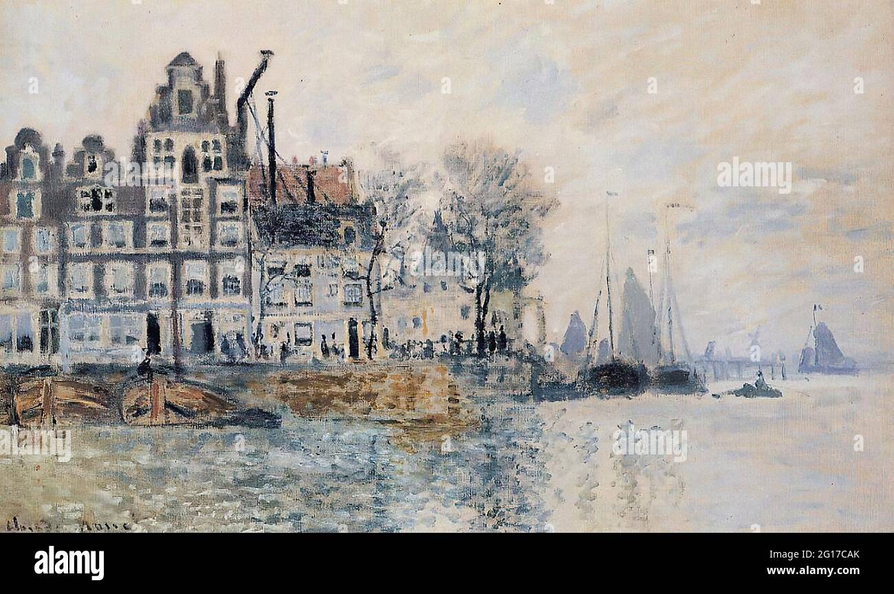 Claude Monet - View Amsterdam 1874 Stock Photo - Alamy