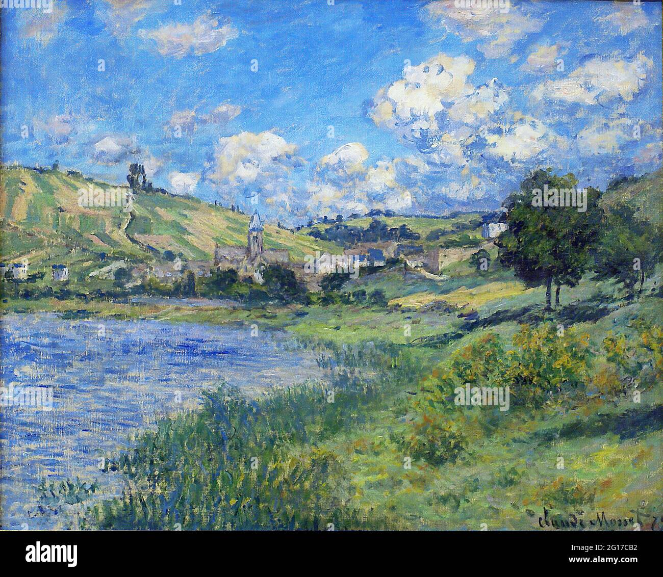 Claude Monet - Vetheuil Paysage 1879 Stock Photo - Alamy