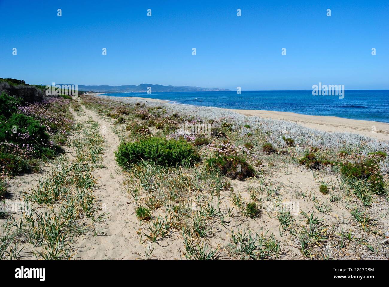 View of Li Feruli beach Stock Photo - Alamy